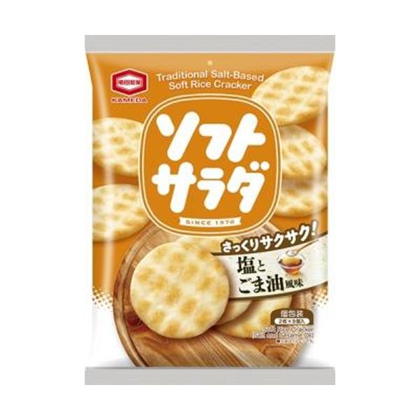【発売日：2025年09月16日】ソフトサラダから過去人気を博した 「塩とごま油風味」が復活ごま油の香りと隠し味のチキンとオニオン とサクサクの生地のマッチが美味しさのポイントです。