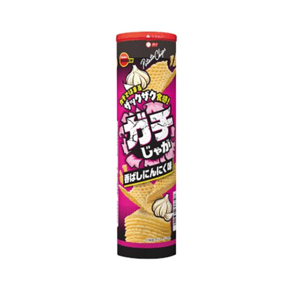 【発売日：2026年04月01日】ガチではまるザックザク食感！ザックザクと噛み心地の良い食感のポテトチップスです。香ばしいにんにく風味に、醤油と生姜を隠し味にしたクセになる味わいです。