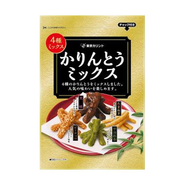 4種類のかりんとうをミックス<br />蜂蜜かりんとう黒蜂、ピーナッツ、宇治抹茶、たまねぎ4種類の厳選したかりんとうが一度に味わえます。