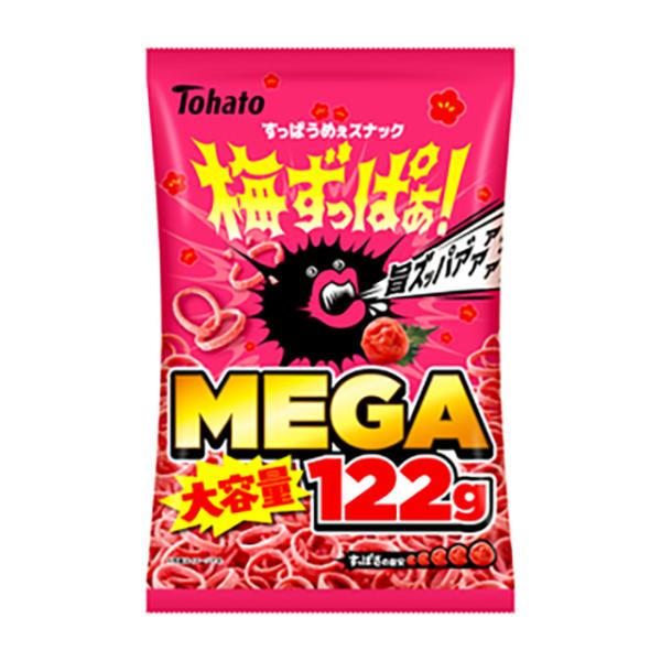 【発売日：2026年03月31日】「梅ずっぱぁ！」が、たっぷり入ったＭＥＧＡ大容量サイズになりました。刺激的なすっぱさにうまさがクセになるポテトリングスナック「梅ずっぱぁ！」が、たっぷり入ったＭＥＧＡ大容量サイズになりました。青しその香りに...