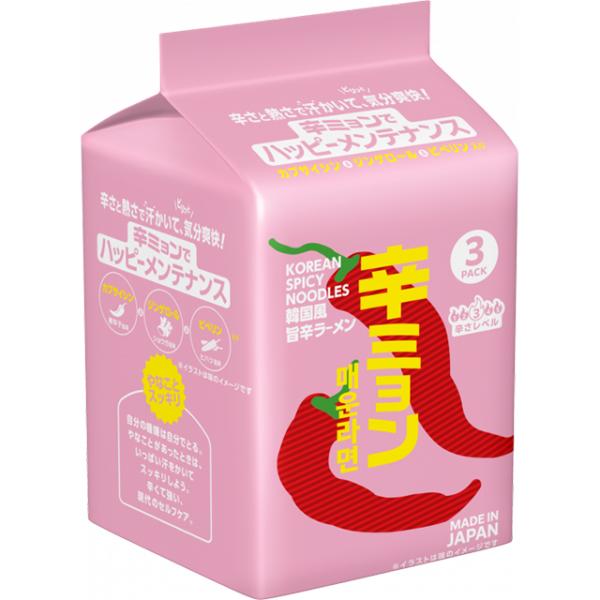 【発売日：2026年03月31日】辛うまスープ×韓国風のもちもち麺辛うまスープ×韓国風のもちもち麺の“辛ミョン”。韓国唐辛子を使用したすっきりとした辛さに、牛や魚醤の旨味がきいていてゆっくり食べても最後までおいしい。辛さと熱さで汗かいてピリ...