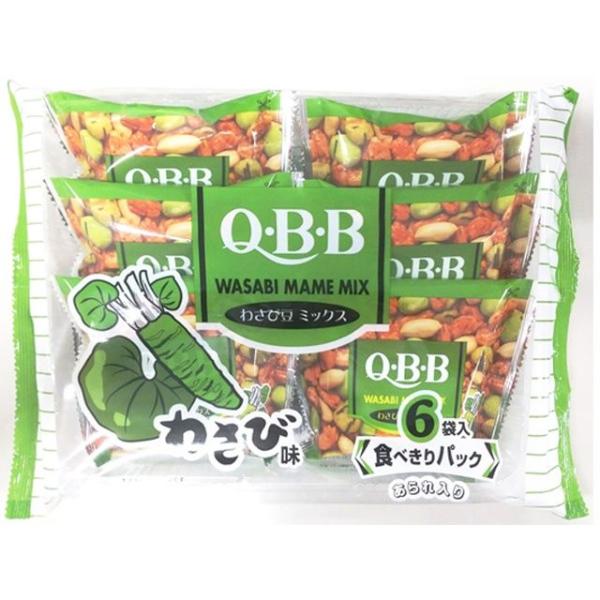 【発売日：2026年03月17日】わさび香る2種類の豆菓子とピーナッツ・わさび味 あられをミックスわさび豆菓子にはツーンと辛いわさびそら豆、ふんわり寒梅粉がけをしたツーンと辛いわさびピーナッツを使用。食べ切りサイズの小袋（6袋）です。家飲み...
