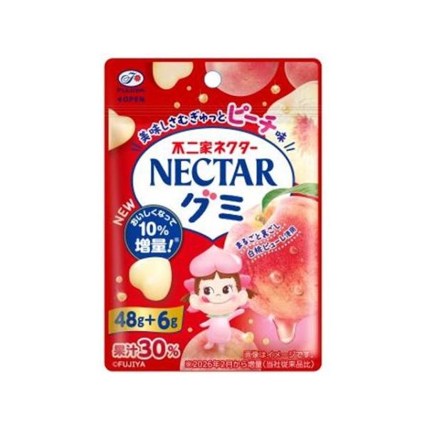 【発売日：2026年02月11日】とろける白桃ピューレの美味しさを噛んで味わえるネクターグミ桃を丸ごと裏ごしして作った白桃ピューレを30％まるごと使用したネクターグミが、より美味しくパワーアップしました。ネクター飲料のおいしさをよりダイレク...