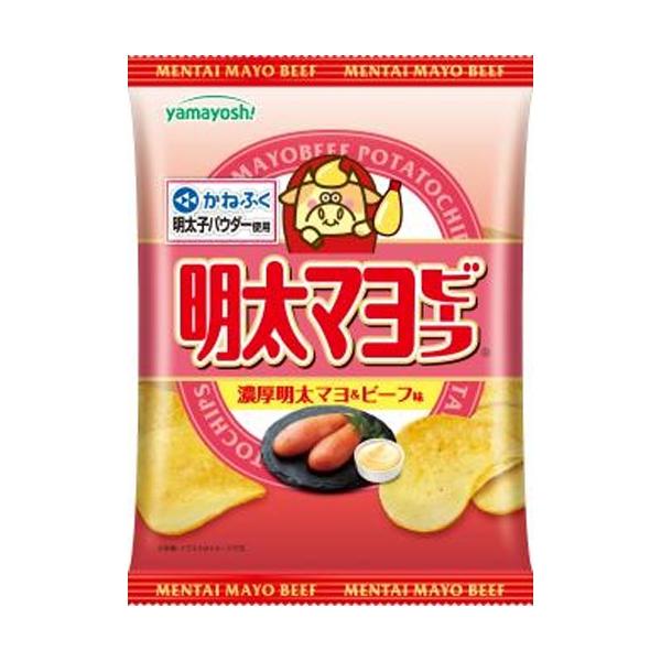 【発売日：2025年07月15日】かねふく社の明太子パウダー使用かねふく社の明太子パウダーを使用した、濃厚でお菓子らしい明太マヨの味わいのビーフシリーズ