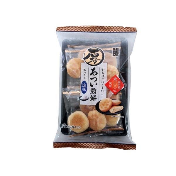 【発売日：2026年03月31日】国内産米100％使用。厚い生地が特徴のあっさり塩味国内産米100％使用。厚い生地が特徴のアあっさり塩味。厚みのある生地は特殊な釜で芯までしっかり焼成し、ザクザクとした食感に。お米本来の美味しさが引き立つ瀬戸...