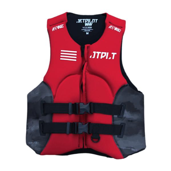 フロントファスナー・２バックルタイプ内側の撥水ジャージがすばやくベストの外に排出し快適性を保ちます。ストレッチの効いているフレックスライト素材は程よくフィットし最高の着心地を与えてくれます。JCI予備検査承認済Ｄリング・ホイッスル付きサイズ...