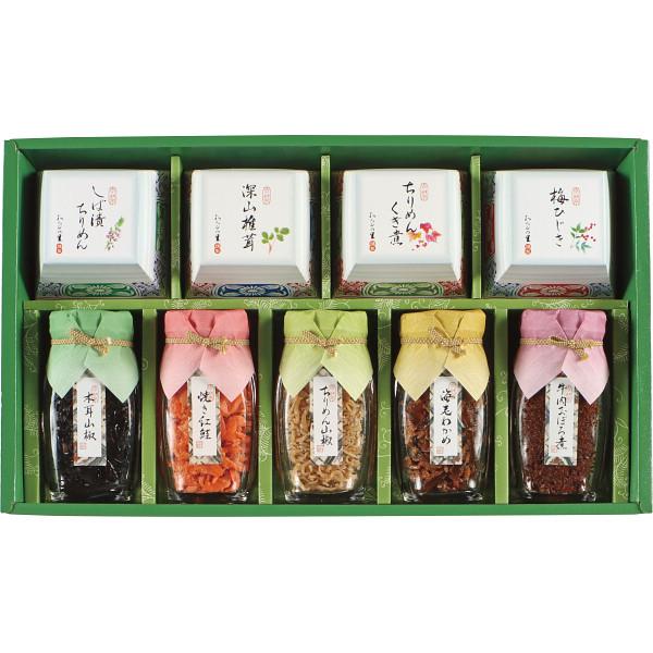「京・料亭わらびの里」が贈り物にピッタリな上品な味を贅沢に詰め合せました。京都らしい山海の幸の共演をお楽しみください。【商品内容】ちりめん山椒３０ｇ・焼き紅鮭４３ｇ・海老わかめ６５ｇ・牛肉おぼろ煮６０ｇ・木耳山椒５５ｇ・ちりめんくぎ煮５０ｇ...