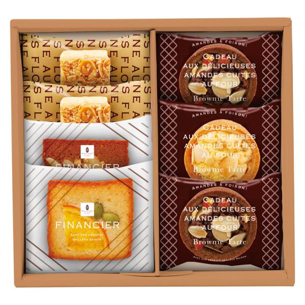 こだわりの焼き菓子アソート。【セット内容】フロランタン・ブラウニータルト×各2、フィナンシェ（オレンジ・キャラメルアーモンド）・ホワイトブラウニータルト×各1【賞味期間】常温120日【アレルゲン8種】卵・乳・小麦※お取り寄せの場合、お届けま...