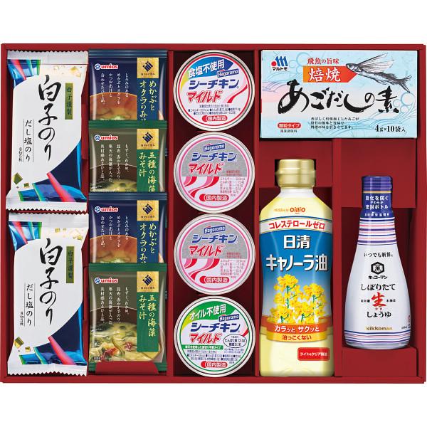 はごろもフーズオイル不使用シーチキンマイルド７０ｇ、はごろもフーズ食塩不使用シーチキンマイルド７０ｇ、はごろもフーズシーチキンマイルド７０ｇ×２、日清キャノーラ油３５０ｇ、キッコーマンいつでも新鮮しぼりたて生しょうゆ２００、海からの恵み五種...