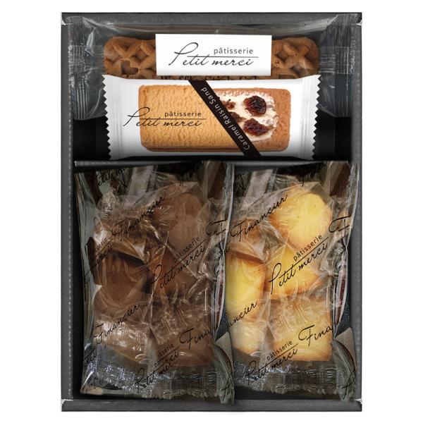 【セット内容】セット内容/プチフィナンシェ（ショコラ・プレーン）（各6個入）・スティックケーキ（チョコ）・キャラメルレーズンサンド×各1【賞味期限】常温90日【アレルゲン8種】卵・乳・小麦※お取り寄せの場合、お届けまでに数日掛かる事がござい...