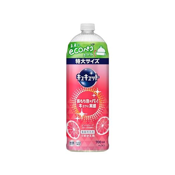 ピンク/700ml (x 1)/-・Size:700ml (x 1)・パッケージ個数:1・独自の処方で、ベッタリ油汚れも乾いたこびりつき汚れも、細かく分解長もち泡がすすいだ瞬間一気にパッ・汚れ落ちをキュッと実感。スポンジ・まな板の除菌、まな...