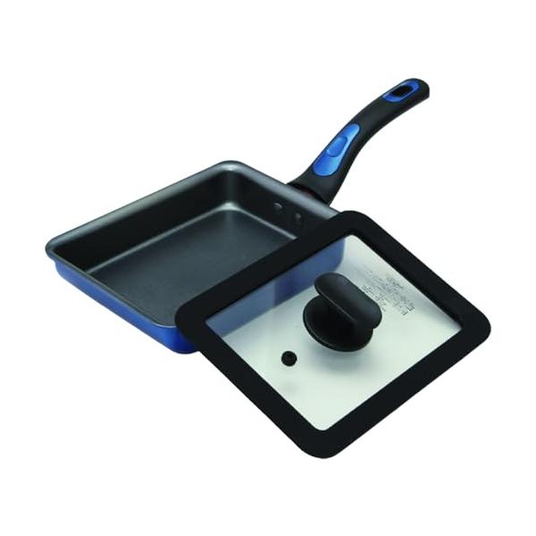 玉子焼きフライパン 蓋付き 13×18cmブルー/13×18cm/なし・Style:玉子焼きフライパン 蓋付き 13×18cm・パッケージ個数:1・サイズ(約):35.5×14.5×6.5cm・本体重量(約):710g ガラス蓋含む・素材・...