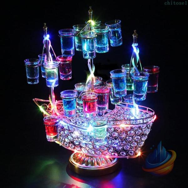 * 製品にはワイングラスが含まれていません。   【雰囲気を強調表示】LEDで照らされた酒棚は、装飾用のホームバーだけでなく、素晴らしい環境を作るための商業バーやクラブにも、モダンでファッショナブルです。さまざまな場所使えます、賑やか、静か...