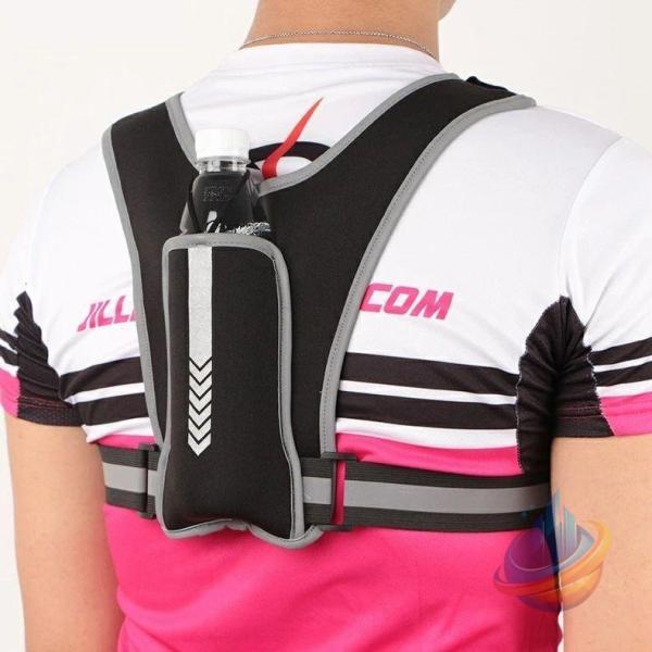 期間限定5%クーポン 送料無料 ランニングポーチ ボディバッグ べストタイプ スポーツ用品 反射テープ 反射材 揺れない イヤホンコード穴 イヤホンホール 収納 ポケット スマホ ペットボトル ジョギング ランニング サイクリング ウォーキ...