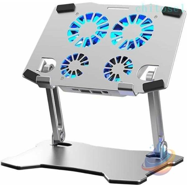 【四つ冷却ファン】長時間の使用や夏場の使用によって、タブレットの温度上昇をしっかり抑えて、熱から大切なタブレットを守り、フリーズ、スピードダウン、バグ等の不安を低減してくれて、MeettoSKY冷却スタンドは二つ直径6cmのと二つ直径4cm...
