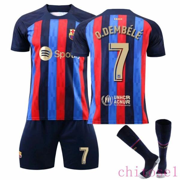 ?商品名：サッカーレプリカユニフォーム ?素材：ポリエステル（伸縮性あり） ?服番号：7/8/9/10/17/21/25/30 ?セット内容：上着+ズボン+靴下  ?サイズ：XS/S/M/L/XL/XXL/16/18/20/22/24/26...