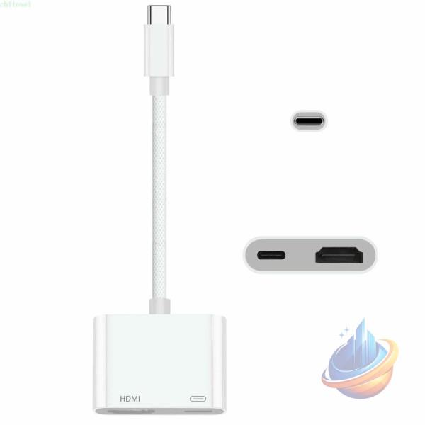 【2in1 USB C HDMIアダプタ、画質にこだわる！100W急速充電！】『大画面のテレビでスマホの画面を楽しみたい！』という気持ちに応え、Type C Digital AVアダプタは高品質IC純正チップを採用し、安定で高速的なデータ伝...