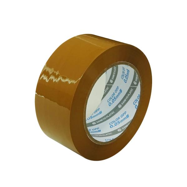 ●ブランド：OPPテープ●メーカー名：サンキョウプラテック●商品番号：OPP-501BR-b●幅(mm)×長さ(m)×厚さ(mm)：48x100x0.050●1袋あたりの巻数：1巻●色：茶●材質：アクリル系●段ボール等にしっかり貼れる！商品...
