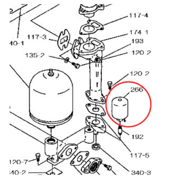 荏原ポンプ　32X25HPJS5.75用　圧力スイッチ（266）PS-120DS-13