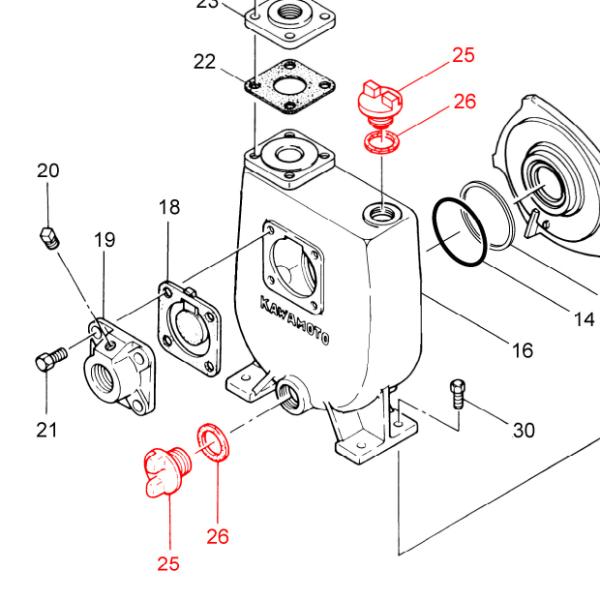 【自吸渦巻ポンプGSO2-505-CE1.5用　純正部品】　　品番【28703210】１個の価格です。不明な点は注文前にご確認ください。メーカー直送のため返品不可
