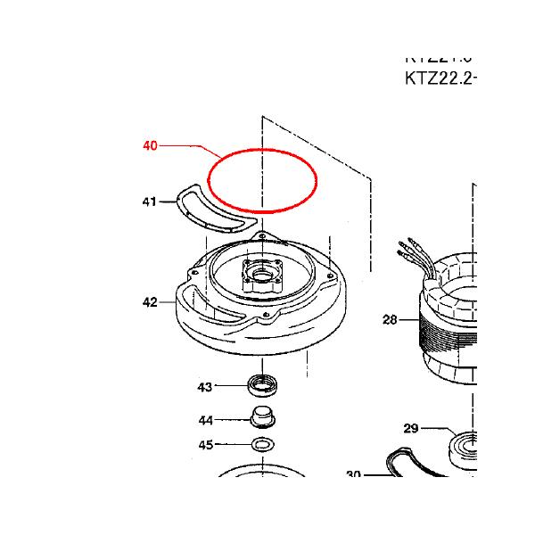鶴見　KTZ22.2-52/62、KTZ22.2-51/61共通部品です。品番【801122139139】ツルミポンプの部品は掲載品以外も取扱いがありますので、お問い合わせください。ご注文後のキャンセルはお受けできません。ご注意ください。