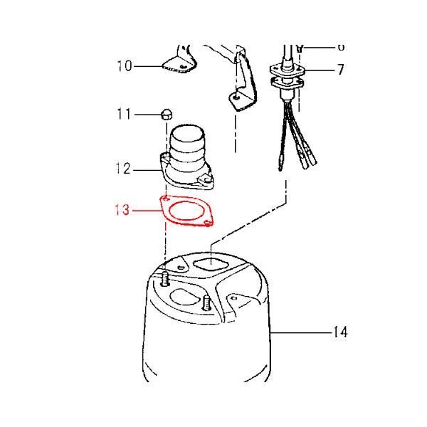 鶴見ポンプ　LSR2.4S用部品品番【801121138199】ポンプの不具合には様々な原因が考えられます。部品を交換したからといってポンプの不具合が解消するとは限りません。ご理解の上、自己責任にて購入、交換を行ってください