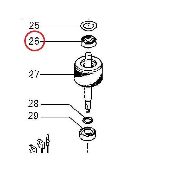 鶴見ポンプ　LSR2.4S用部品品番【801052001469】ポンプの不具合には様々な原因が考えられます。部品を交換したからといってポンプの不具合が解消するとは限りません。ご理解の上、自己責任にて購入、交換を行ってください