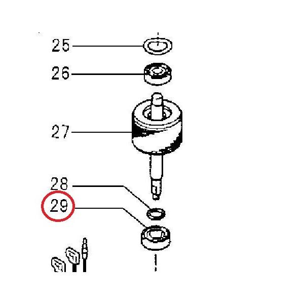 鶴見ポンプ　LSR2.4S用部品品番【801052001479】ポンプの不具合には様々な原因が考えられます。部品を交換したからといってポンプの不具合が解消するとは限りません。ご理解の上、自己責任にて購入、交換を行ってください