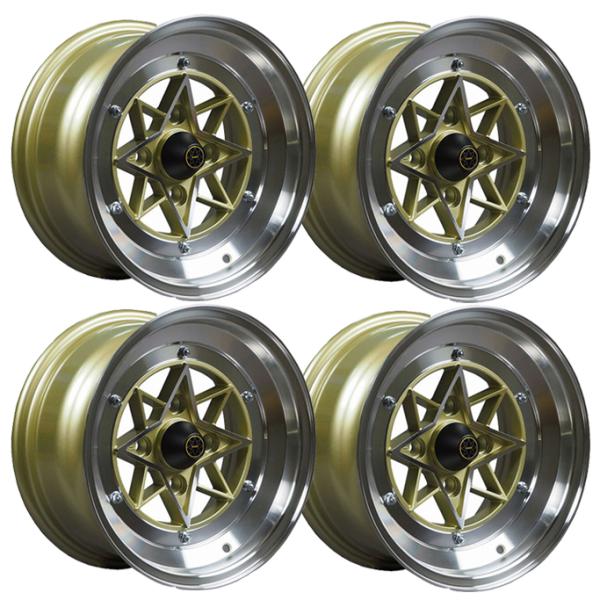 【商品名】復刻版 スターシャーク/STAR SHARK商品コードSTAR00470KG【サイズ】14インチ 7.0J(±0 1470 114-4H)【P.C.D/HOLE】114-4H【カラー】ゴールド【インセット (オフセット)】0【付属...