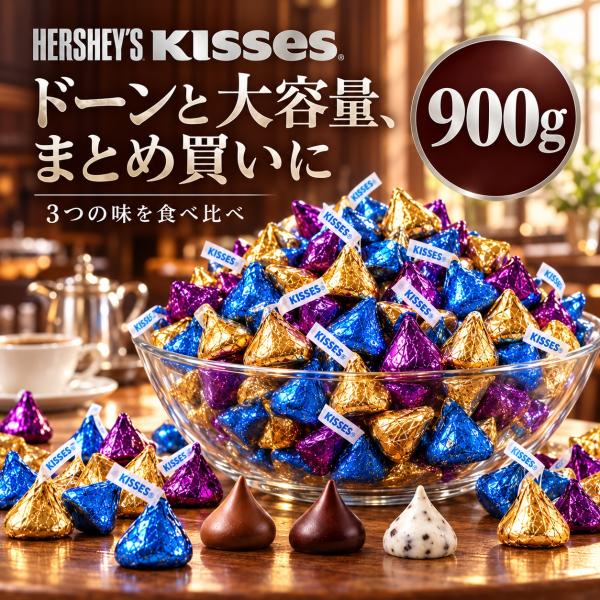 ハーシー「キスチョコレート 3種アソート」を、900gでお届けします。◆3つの味を食べ比べクリーミーミルクチョコレート・スペシャルダーク・クッキーアンドクリーム。バラエティに富んだ3種で、その日の気分で選べて飽きずに楽しめます。◆1粒ずつ個...