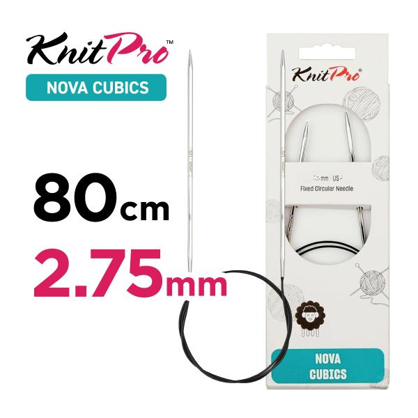 Nova Cubics固定式丸針はキューブ（四角）型デザインを採用しています。独自の形状により、快適で負担の少ないグリップを実現しています。人間工学に基づいた形状で、長時間の編み物にも最適です。接合部分はとてもなめらかで糸が引っ掛かることが...