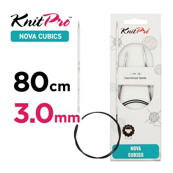Nova Cubics固定式丸針はキューブ（四角）型デザインを採用しています。独自の形状により、快適で負担の少ないグリップを実現しています。人間工学に基づいた形状で、長時間の編み物にも最適です。接合部分はとてもなめらかで糸が引っ掛かることが...