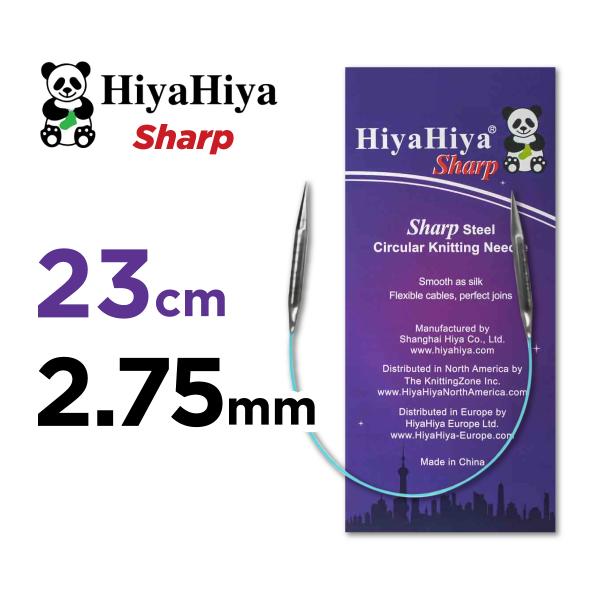 HiyaHiyaヒヤヒヤ シャープは針先が尖っている輪針です。針先がとがっているタイプの針がお好きな方には最適です。HiyaHiyaヒヤヒヤ　シャープは中空構造によりとても軽くできて糸の滑りもとてもいいです。ケーブルは柔らかく、接合部はスム...