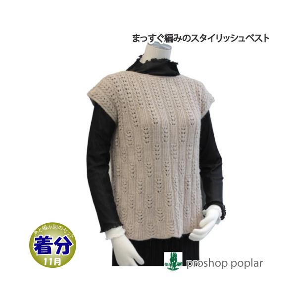 ※カラー選択有りセット内容明細ニ)ピュアアルパカ＊53-8玉(定価（本体価格）1200円))セット価格（本体価格）　￥9600作品No/編み図No203-1A1176サイズ：胸囲100cm　背肩幅51cm　着丈54.5cmゲージ：10cm四...