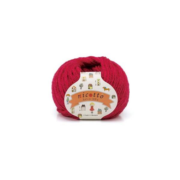 色見本は[大きな画像を見る]をご覧ください【メーカー】オリムパス【商品名】オ)ニコットスイートコティ(3玉入)【重さ】30g(グラム)【長さ（m）】60m(メートル)【使用針】棒針：8〜10号　かぎ針：7/0〜8/0号【適正ゲージ】14〜1...