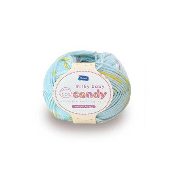 色見本は[大きな画像を見る]をご覧ください【メーカー】オリムパス【商品名】オ)ミルキーベビーキャンディ【重さ】40g(グラム)【長さ（m）】112m(メートル)【使用針】棒針：4〜6号　かぎ針：5/0〜6/0号【適正ゲージ】20〜22目27...