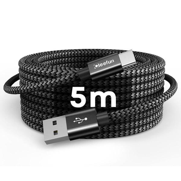 【商品名】　USB Type C ケーブル5m 長さCLEEFUN タイプC ケーブル 5m USB A to USB C ケーブル 長い QC3.0対 【商品説明】　・【5メートルの長さ】5mの長さの 【サイズ】　高さ : 1.70 cm...