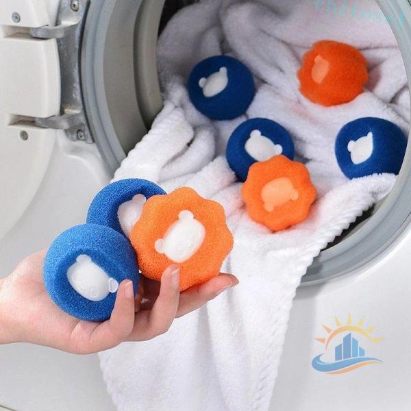 【素材】洗濯ボールの糸くず吸収材は、高品質のPUスポンジ＋PP素材を使用しており、粘着性と弾力性があり、耐久性があり、変形しにくいです。   【梱包】洗濯機用クリーニングボール10個、2色（ブルー／オレンジ）各5個を、毎日の生活に必要な量だ...
