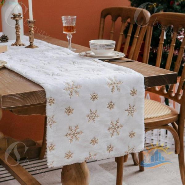 テーブルランナー クリスマス  33×180cm 北欧 テーブルデコレーション ふわふわ ファー テーブル布 中央 クロス テーブルセンター  雑貨 おしゃれ かわいい モダン テーブルカバー ins テーブル装飾 ランナー センタークロス...