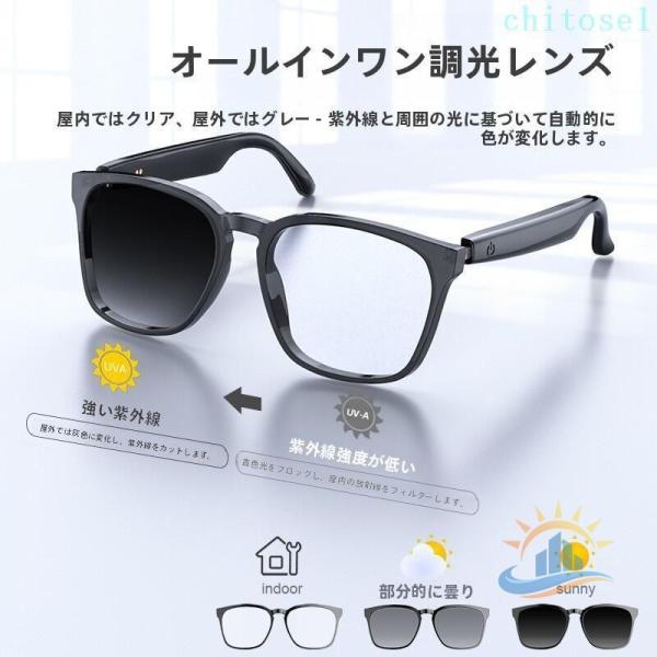 商品規格   【商品仕様】    変色調光 &amp;amp; 多層防護： UV400 で 99% UVA/UVB 遮断、ブルーライトカット機能で目疲れ緩和，偏光設計で眩光除去，室内外両用に最適   Bluetooth5.3 &amp;am...