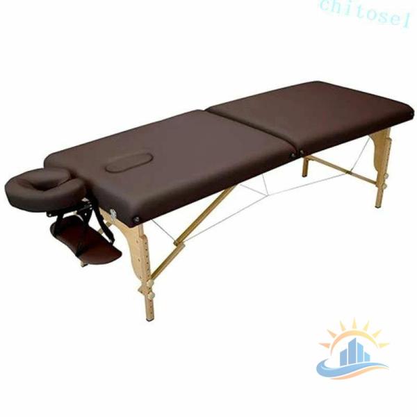 マッサージベッド 高さ48?73cm 折りたたみ 整体ベッド 収納カバー付き 7段階高さ調節 木製 有孔 折りたたみベッド ポータブルベッド 整体ベッド マッサージ台 施術ベッド 施術台 整体台 エステベッド マッサージ 整体 ベッド