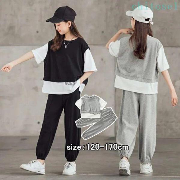 商品コード       syq-kid46           商品詳細       セット内容：Tシャツ+スポーツパンツ。女の子セットアップ2点セットです、半袖 Tシャツとスポーツパンツの組み合わせな。セットで着ても、別々で着てもOKなの...