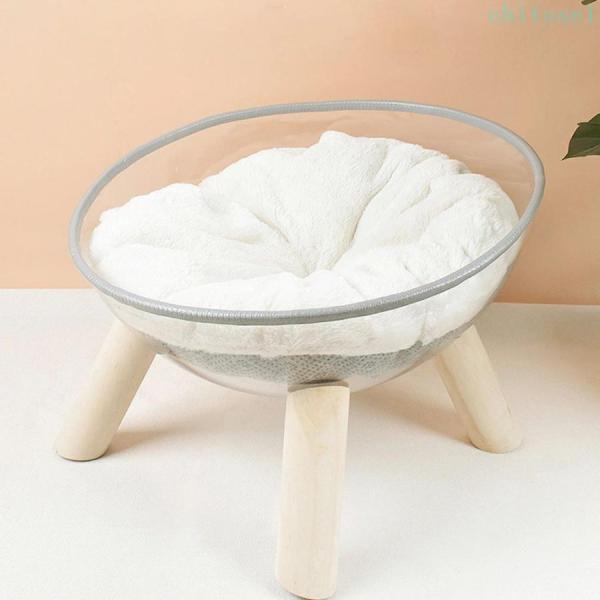 【商品番号】ND012516   素材　　：　木製とPET   本体重量　：　1.7kg   カラー　：　クリア   デザイン：カプセル   サイズ　：38×32cm   商品内容：ペット本体＊１   安全で耐久性：カプセルキャットハウスは...