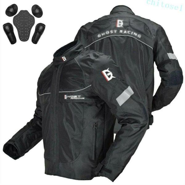 コートジャケット 耐摩耗騎行運動服バイクライダー用男性ライダーレーシングジャケット保温転倒防止バイク用オフロードスーツ秋冬用オックスフォード布大サイズブラック
