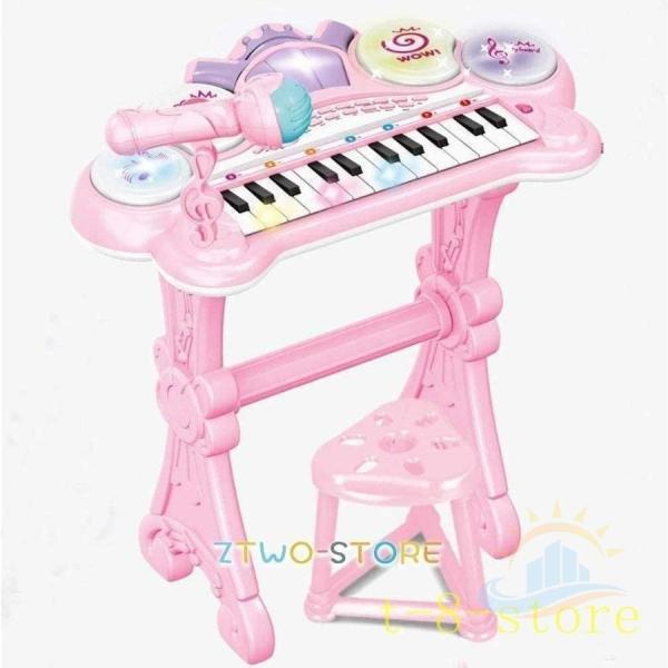 【知的教育機器】幼児や赤ちゃんに特に適した幼児期の子供の音楽的才能を育成します。子供の知性、想像力、創造性を促進し、手、目、耳の調整、脳の記憶の発達、感情を育むことができます。知育玩具として、お子様の成長期にお勧めです。多機能楽器：キーボー...
