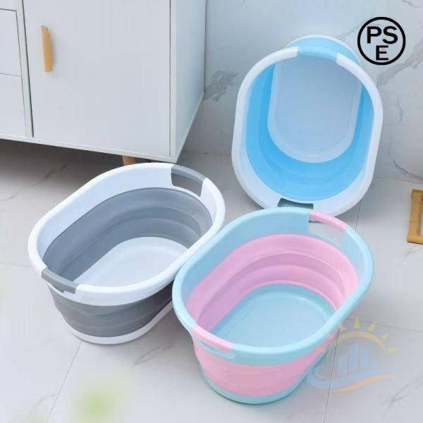 たらい 洗い桶 バスケット 折り畳み 折りたたみ ソフト コンパクト 折りたたみたらい ベビーバス ペットバス ソフト たためる ランドリー アウトドア 足湯 ペット 洗濯物 ソフトバケツ 洗い物 水遊び 折りたためるソフトタブ 湯桶 湯お...