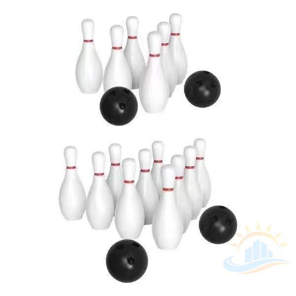 子供向けボウリングセットグッズ 10本のミニピンと2つのボールのおもちゃと小さなプラスチックボーリングセット楽しい室内ゲームは子供と大人のための大きいギフ