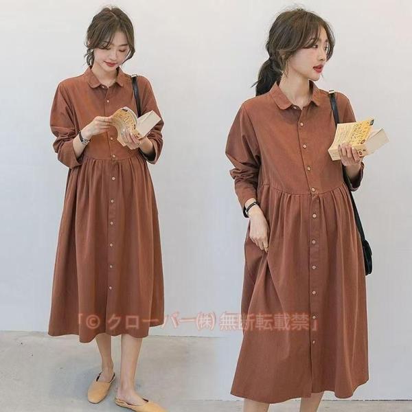 春夏 仕事 オフィス Mサイズ かわいい 秋冬 マタニティ 服 妊婦服 授乳服 ワンピース 安い おしゃれ 春 秋 冬 お宮参り フォーマル 長袖 前開き 茶色 アイボリー 白 商品情報 妊娠中のマタニティウェアから、産後の授乳服まで長く使...