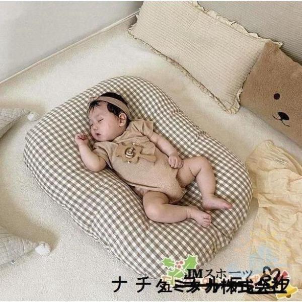 適用年齢：0~18ヶ月 ＊衛生的な圧縮パック梱包されています。取り外し可能?　寝返りもしやすく赤ちゃんがゆったり過ごせます。60℃赤ちゃんを保護してくれ、ママも赤ちゃんも一緒に安心して寝られます。出産祝い ベビーベッド ベビークッション ベ...