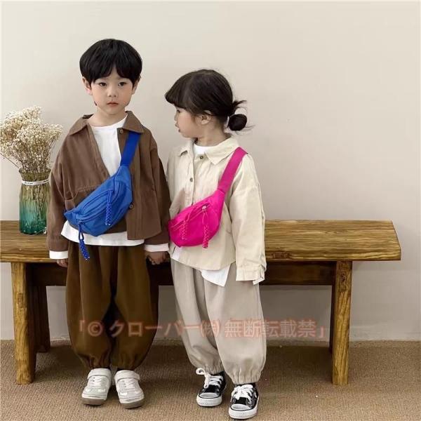 シンプル無地のカジュアルデザイン♪子ども用のボディバッグです。腰巻き・肩掛け両方OKの2WAY仕様！普段使いから旅行などでも◎ちょっとしたプレゼントやギフトなどにもオススメ☆【サイズについて】画像をご参照ください。【素材について】ナイロン、...